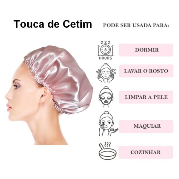 Touca de Cetim AntiFrizz – Tudo de Maquiagem