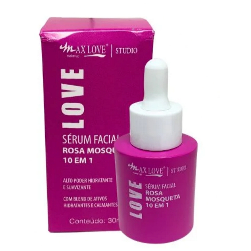 Sérum Facial Rosa Mosqueta 10 em 1 - Max Love | Tudo de Maquiagem