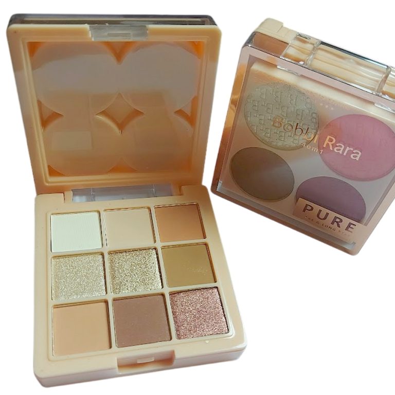 Paleta de Maquiagem com Sombras, Iluminador e Blush, e Pó Facial 4 em 1 ...